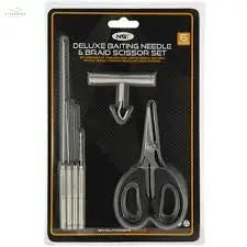 NGT 6pc Stainless Tool Set 4 Needles, Braid Scissors and Knot Puller ...